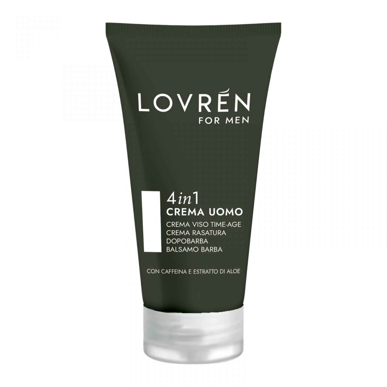 Крем за лице за мъже, 4в1, кофеин и алое вера, 50ml, Lovren - Be Well Store